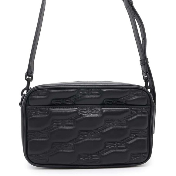 Balenciaga | Bags | Balenciaga Bb Monogram Camera Bag Leather Black ...